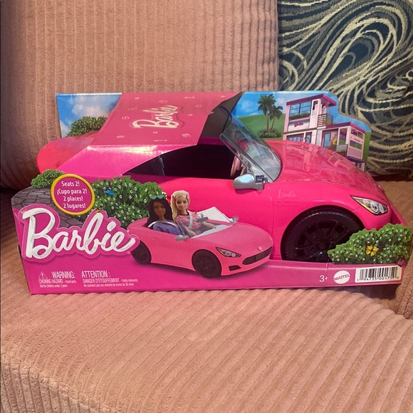 Barbie | Toys | Barbie Pink And Black Convertible Toy Car | Poshmark